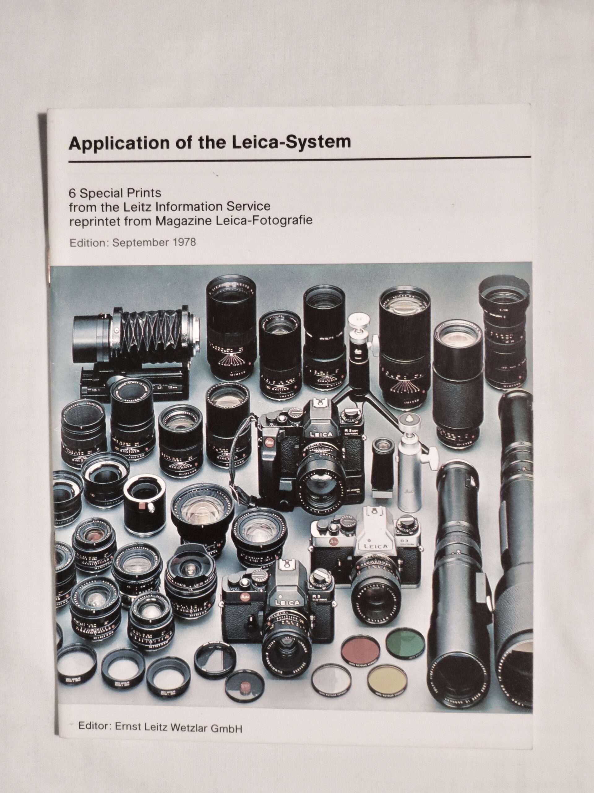 Leitz, Application of the Leica-System (September 1978).